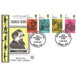 1970 Literary Anniversaries, Wessex FDC, 4 x 5d Charles Dickens Stamps ...