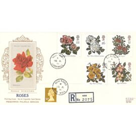 1991 Roses, Registered Presentation Silk Cigarette Series FDC, Rose ...