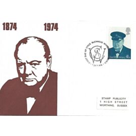 1974 Winston Churchill, Universal FDC, 4½p Stamp only, First Day of ...