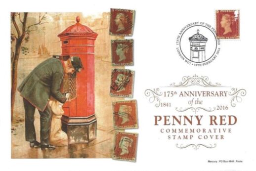 2016 Penny Red, Westminster Mercury Official FDC, 175th Anniversary of ...