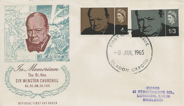1965 Sir Winston Churchill, 4d Stamp only, Forces Air Letter, FPO 944 cds
