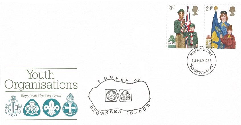 1957 Scout Jubilee Jamboree, Illustrated Handshake FDC, World Scout ...