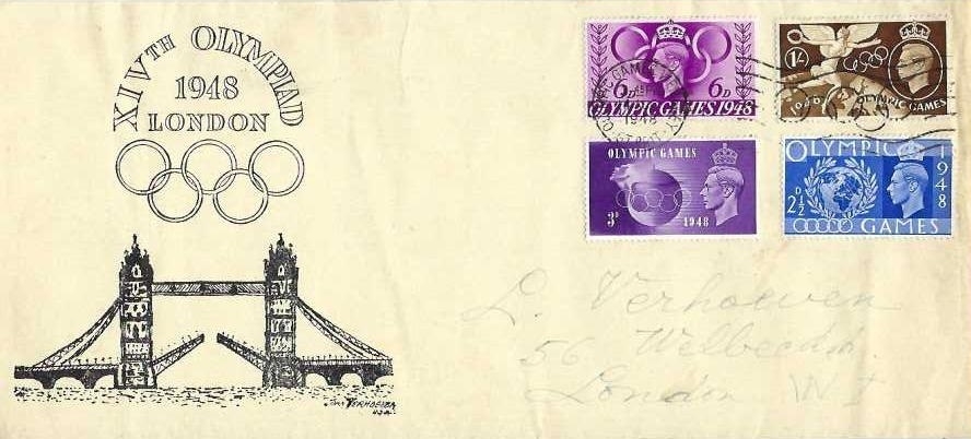 1957 Scout Jubilee Jamboree, Illustrated Handshake FDC, World Scout ...